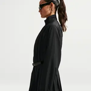 Nike Oversized Long-sleeve Pleated Mini Dress - Black