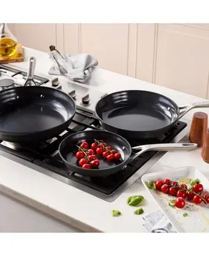 ZWILLING Motion Ceramic Aluminum Hard Anodized Fry Pans, Set Of 3