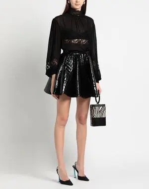 Dolce & Gabbana Silk, Cotton, Polyamide, And Viscose Top With Lace Trims