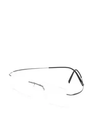 SILHOUETTE Rimless Rectangle Eyeglasses - Silver