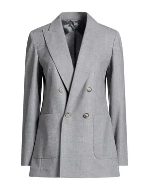 Max Mara Double-breasted Cashmere Blend Blazer - Grey