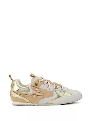 Kurt Geiger Slim Runner Sneakers With Perforated Panels - Neutrals