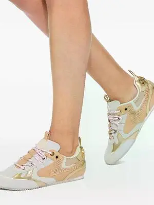 Kurt Geiger Slim Runner Sneakers With Perforated Panels - Neutrals