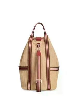 Dolce & Gabbana Raffia And Calfskin Backpack - Neutrals