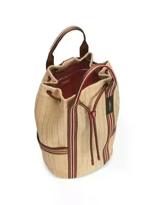 Dolce & Gabbana Raffia And Calfskin Backpack