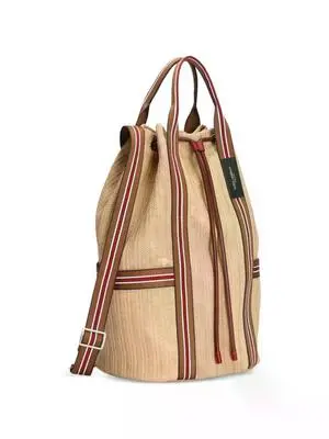 Dolce & Gabbana Raffia And Calfskin Backpack