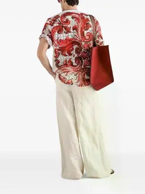 Dolce & Gabbana Pleated Cotton Linen Trousers