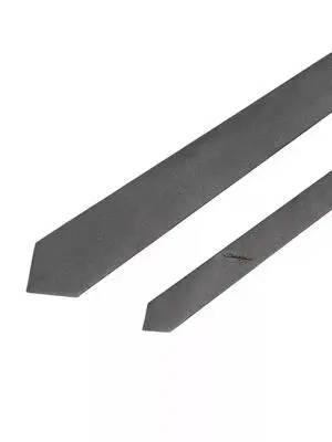 Dolce & Gabbana Satin Jacquard Neck Tie - Grey