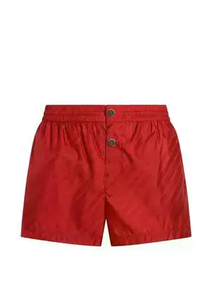 Dolce & Gabbana Short Swim Boxer Shorts With Logo Jacquard - Red