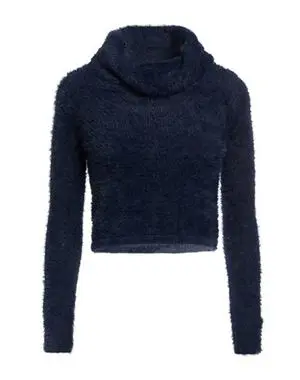 REBEL QUEEN BY LIU •JO Midnight Polyamide Turtleneck - Blue
