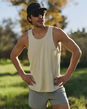 Vuori Sleeveless Terrain Tank Top - Sandalwood