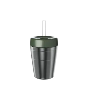 KEEPCUP Commuter Cold Cup With Straw Lid 12oz/340ml Stainless Steel Reusable Coffee Cup Pine - Grey