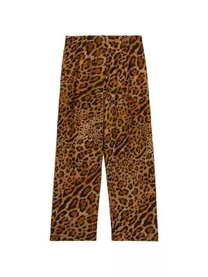 A PAPER KID Animal Print Poplin Trousers