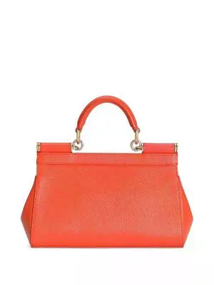 Dolce & Gabbana Mini Sicily Handbag In Calfskin - Orange