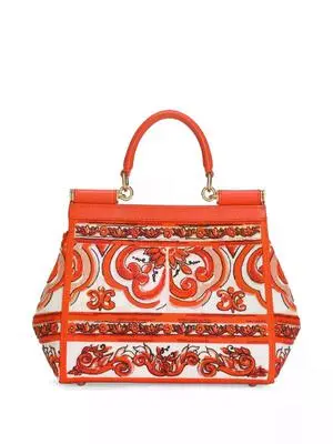 Dolce & Gabbana Small Sicily Handbag With Majolica Embroidery