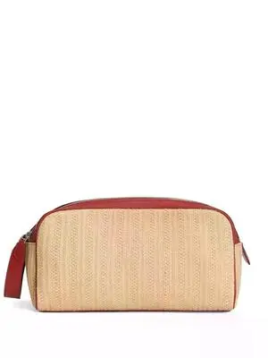 Dolce & Gabbana Essenza Toiletry Bag In Raffia - Neutrals