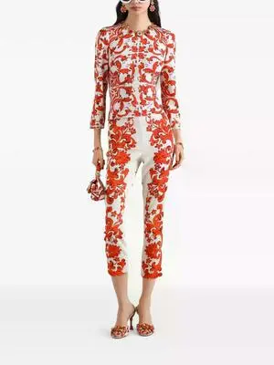 Dolce & Gabbana Majolica-print Charmeuse Top