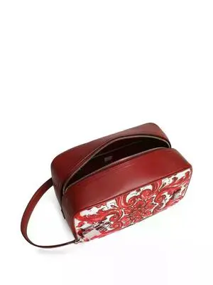 Dolce & Gabbana Majolica Print Lock Canvas Handbag