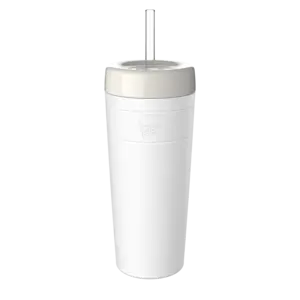 KEEPCUP Commuter Cold Cup With Straw Lid 20oz/590ml Stainless Steel Reusable Coffee Cup Bone - White
