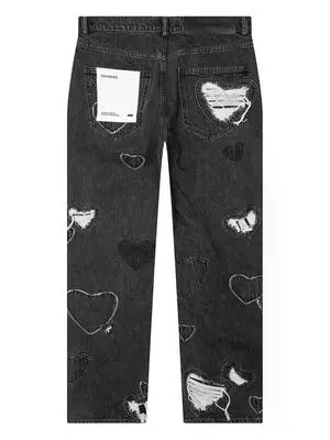 NAHMIAS Heart-patchwork Jeans