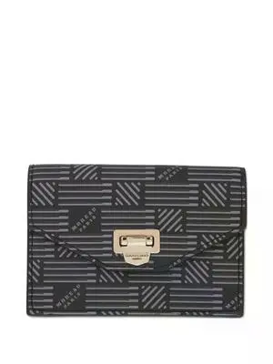 Moreau Flap Logo-print Leather Wallet - Black