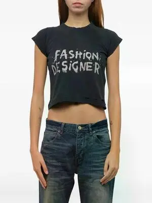 Balenciaga Logo-print Cropped T-shirt