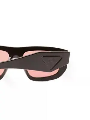 Prada Geometric Frame Sunglasses - Brown