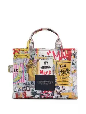 Marc Jacobs Medium The Pop Americana Canvas Tote Bag - Neutrals