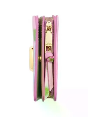 Marc Jacobs The Blurred Floral Snapshot Mini Floral-print Wallet - Pink