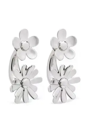 Marc Jacobs Daisy Wild Statement Earrings - Silver