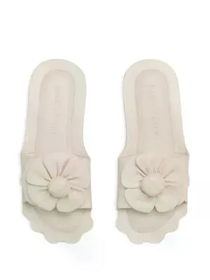 Marc Jacobs Floral Appliqué Leather Sandals