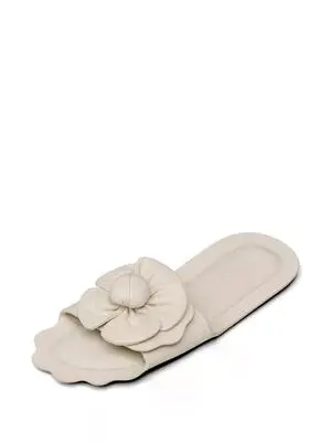 Marc Jacobs Floral Appliqué Leather Sandals