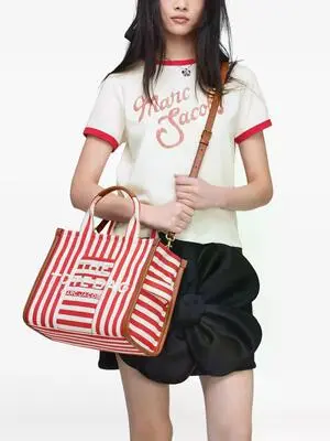 Marc Jacobs Striped Canvas Tote Bag