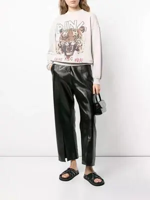 ANINE BING Graphic Print Crew Neck Sweatshirt