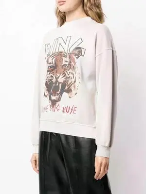 ANINE BING Graphic Print Crew Neck Sweatshirt