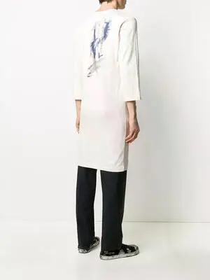 Yohji Yamamoto Long Slogan Print T-shirt