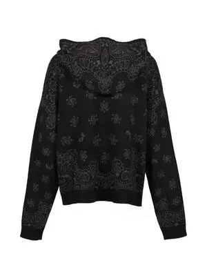 JUN/NAKAYAMA Paisley Pattern Jacquard Knit Zip-up Hoodie