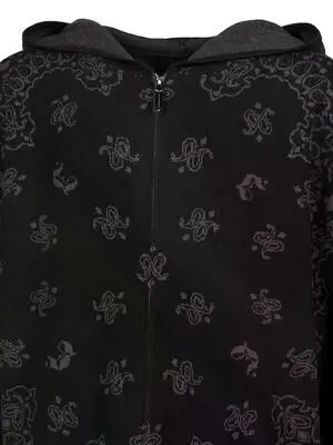 JUN/NAKAYAMA Paisley Pattern Jacquard Knit Zip-up Hoodie