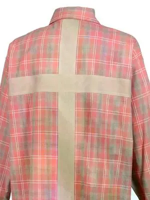 JUN/NAKAYAMA Check-pattern Raw-cut Shirt
