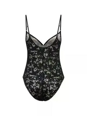 Zimmermann Lace-embroidered V-neck Bodysuit - Black