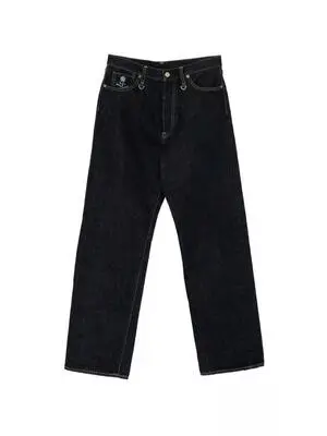 MASTERMIND WORLD Logo Print Wide-leg Jeans