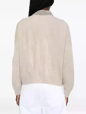Brunello Cucinelli Embellished Zip-up Cardigan