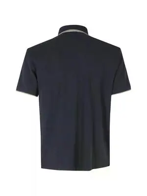 BLAUER. Logo-patch Tipped Polo Shirt