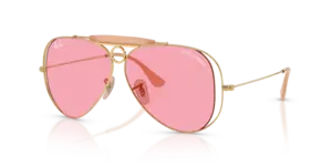 Ray-ban Aviator Sunglasses With Gold Tone Frame - Oro Arista