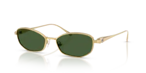 SWAROVSKI Gold Tone Oval Sunglasses - Or