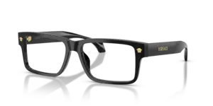 Versace Rectangle Eyeglasses - Noir