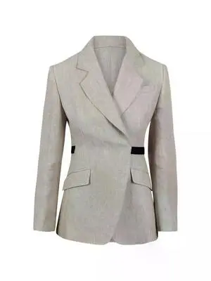 Max Mara Belted Peak-lapel Blazer - Neutrals