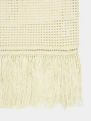 Zimmermann Indra Crochet Fringe Midi Skirt