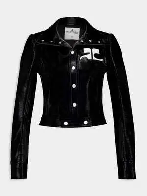 COURREGES Re-edition Vinyl Jacket - Black