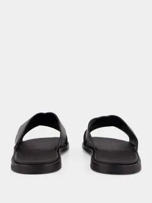 Orlebar Brown Muro Leather Crossover Sandals - Black